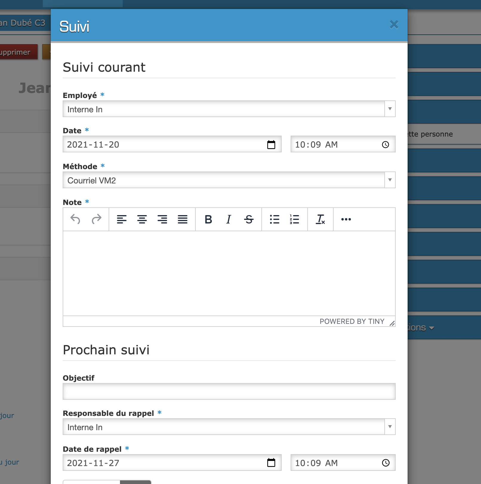 Faire le suivi – PHPReaction | Logiciels de gestion pour PME